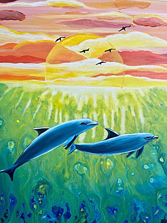 "Dolphins By Artist Kiersty Long"